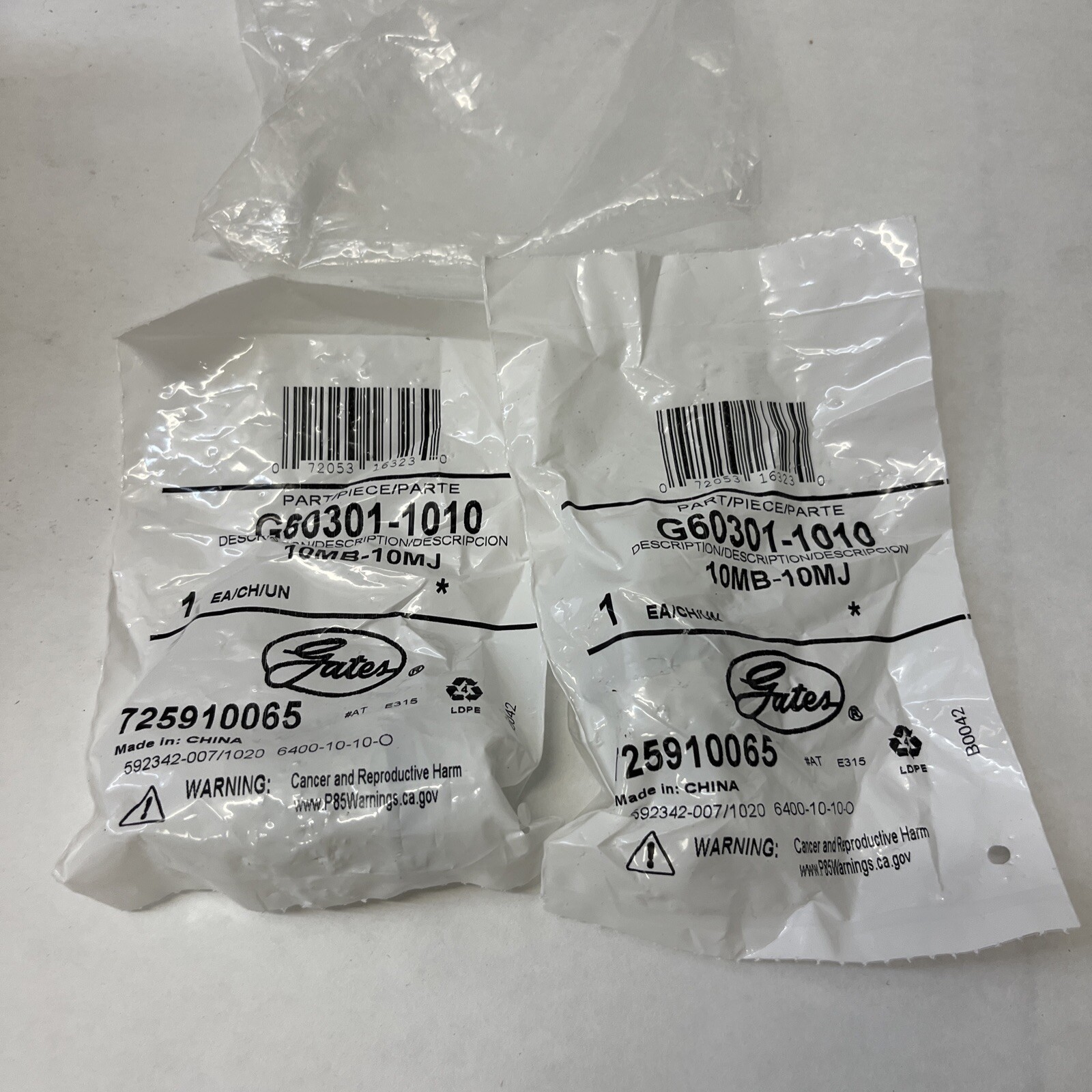 NEW Gates G60301-1010 (10MB-10MJ) Hydraulic Hose Fitting Adaptor Lot Of ...