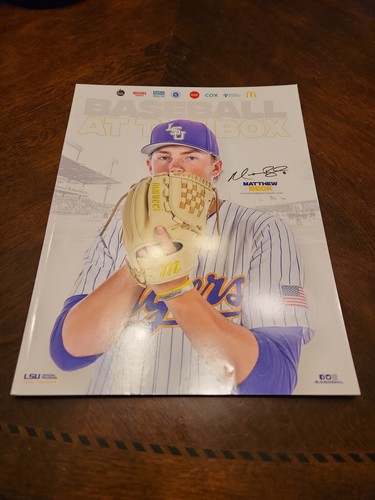 2021 LSU Baseball Program book Matthew Beck On Cover Alex Box Skip ...