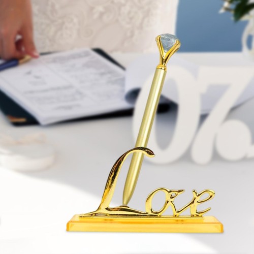 Wedding Registry Pen Love Stand Base Holder Elegant Guest Signing Pen ...