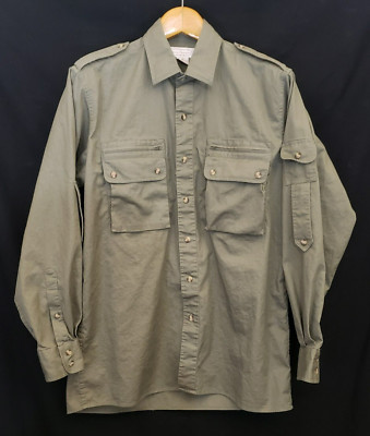 Norm Thompson "Escape..." Portland Oregon LS Bush Shirt Olive Drabe ...