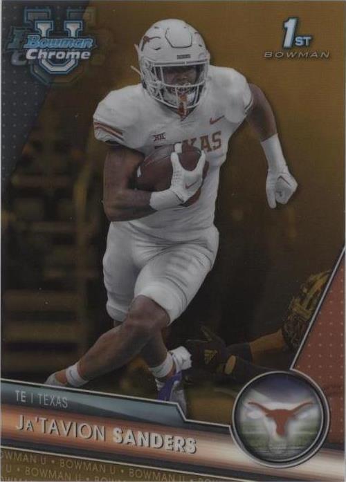 2023 Bowman University Chrome - Ja'Tavion Sanders #158 Gold Refractor ...