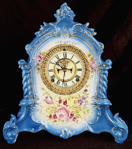 ANSONIA ROYAL BONN “LA VERDON” MANTLE CLOCK ~RUNNING AND STRIKING ...