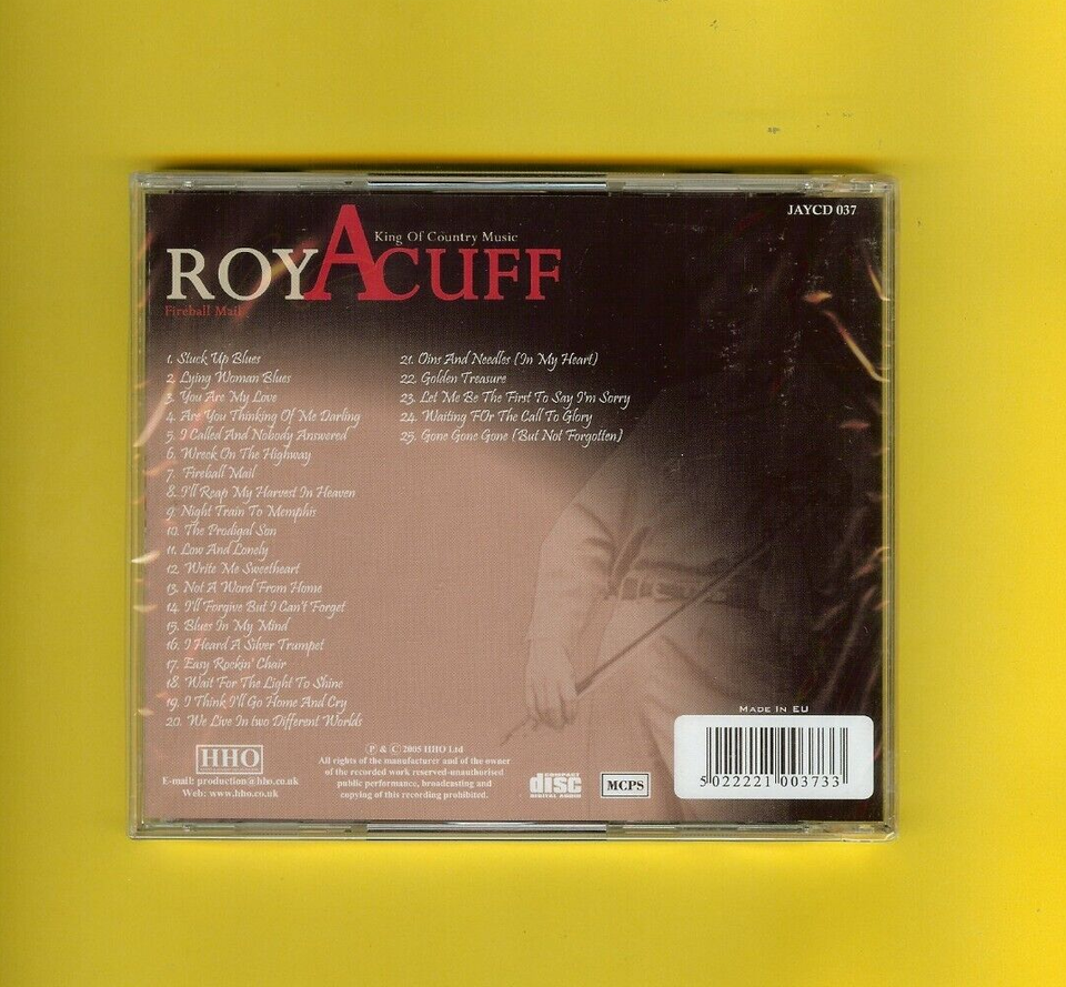 Roy Acuff - King of Country Music - FIREBALL MAIL - CD - NEW - FREE ...