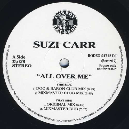 Suzi Carr All Over Me UK & US Mixes 2x12" Promo Vinyl Schallplatte ...