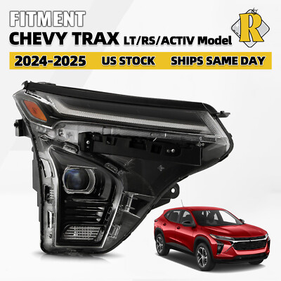 For 2024 2025 Chevy Trax LT 2RS Activ w/ LED DRL Projector Headlight ...