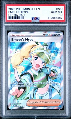 2025 POKEMON DRI EN-DESTINED RIVALS ULTRA RARE #220 EMCEE'S HYPE PSA 10 ...