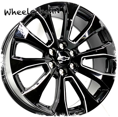 22" black milled OE replica 5922 High Country rims fits 2022 Chevy ...