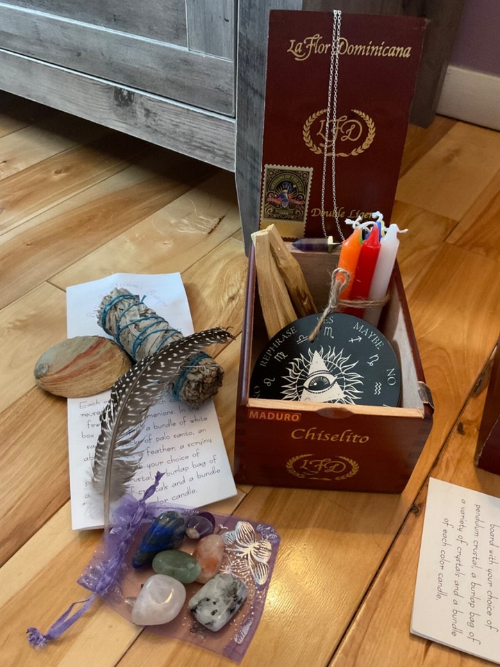 Portable alter box made with reused cigar boxes | eBay