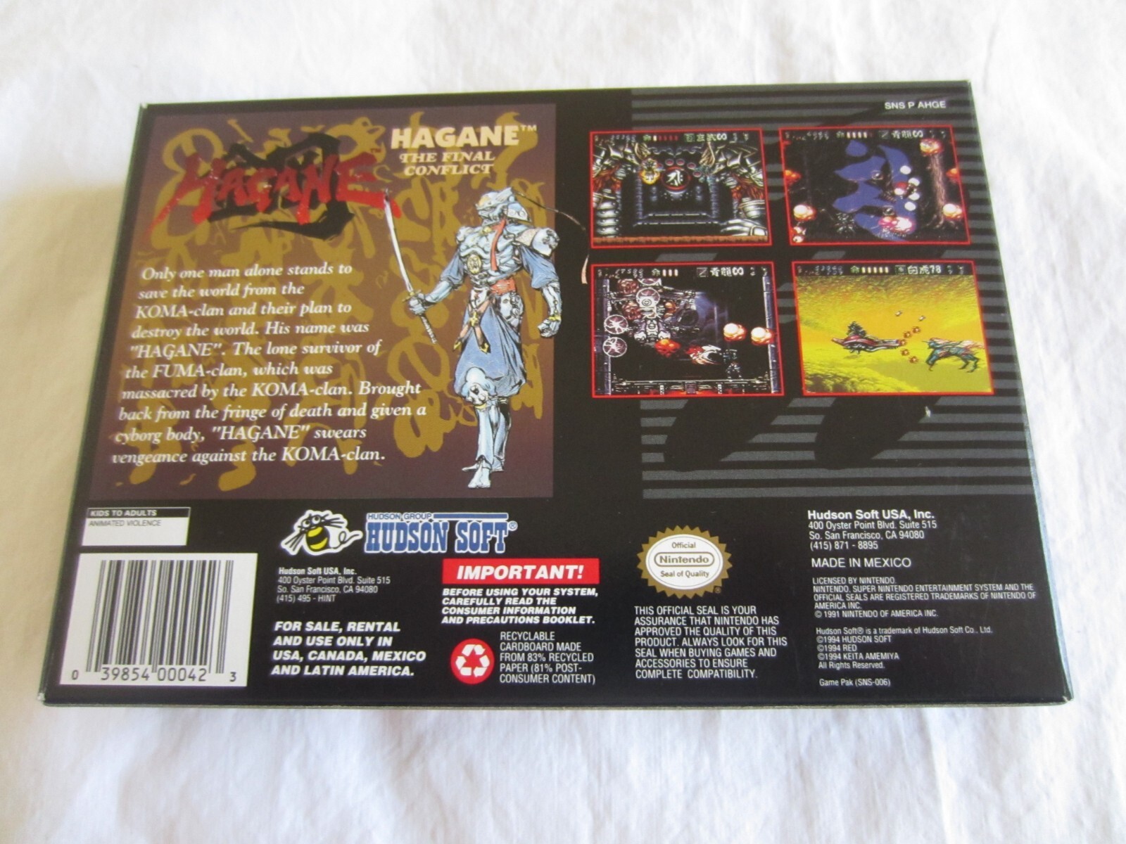 Hudson Soft Hagane: The Final Conflict Video Game for sale online | eBay