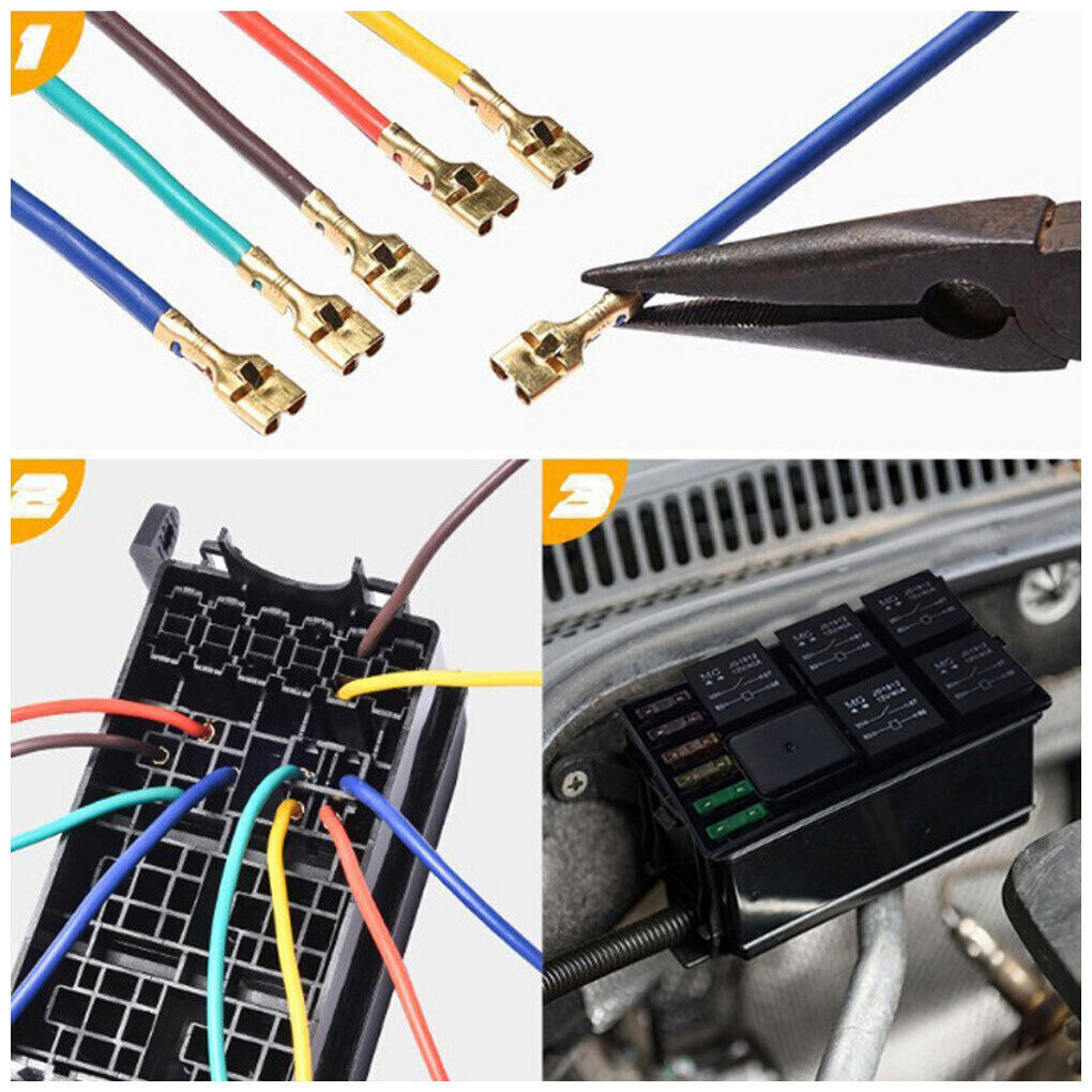 6-Way 24V Auto Waterproof Fuse Relay Holder Box Block 40A Relays with ...