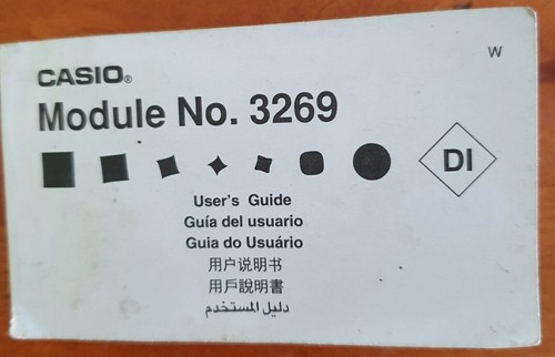 VINTAGE 1990s CASIO MODULE Manual Users Guide #3269 WATCH BOOKLET ...