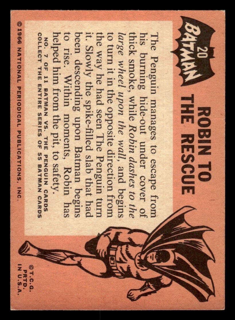 1966 Topps Batman Black Bat #20 Robin to the Rescue VG *g1 | eBay