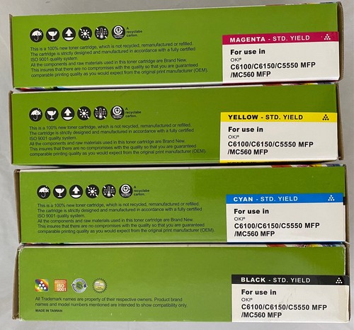 4 Colors HY Toner BK/C/Y/M for Okidata Type C8 C5550 C6100 C6150 Series ...