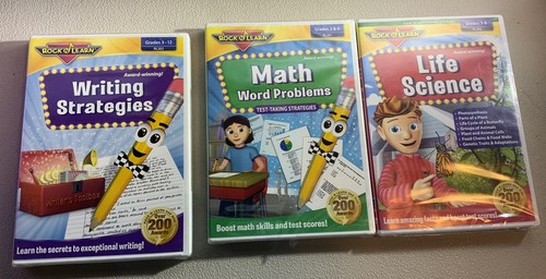 Rock N Learn DVDs (2015-17) 3 Disc Lot Grades 3-4, 8 & 12 New Sealed | eBay