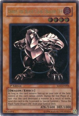 Ultimate Rare - Horus the Black Flame Dragon LV4 - SOD-EN006 PL Soul of ...