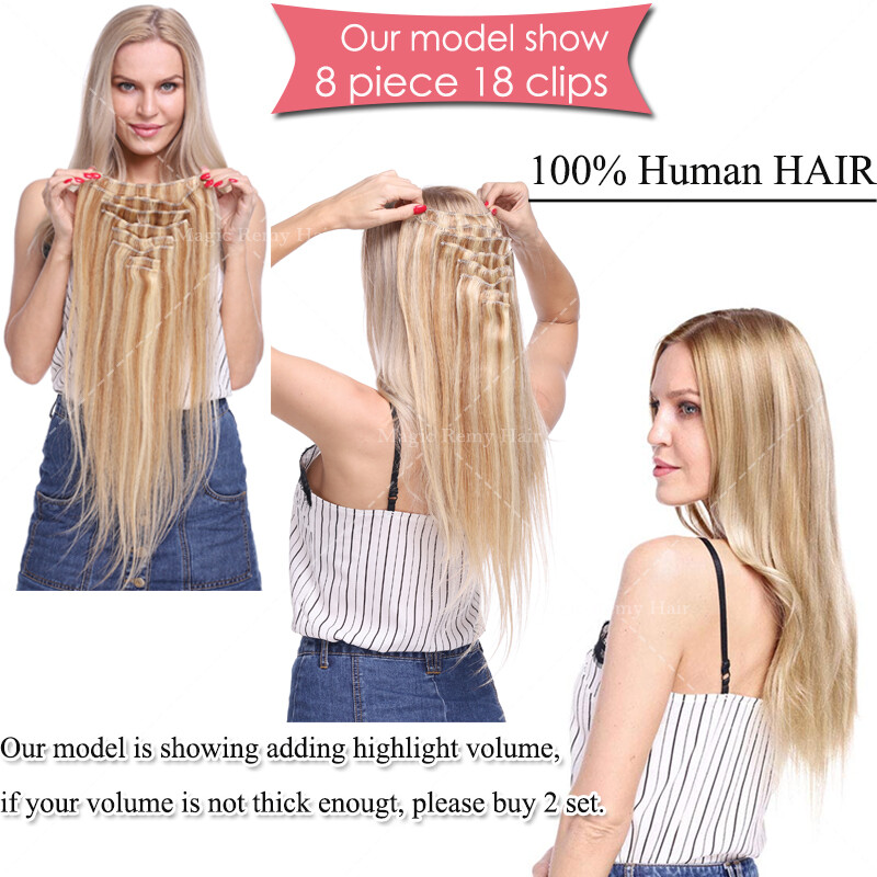 Real Cheap Price Clip In 100% Remy Human Hair Extensions Full Head US ...