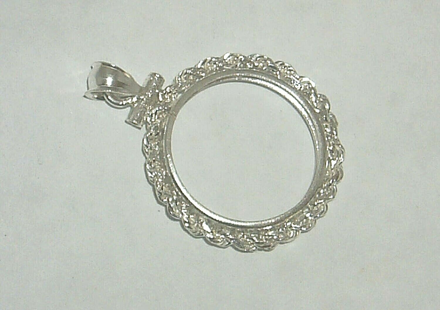 Coin Bezel Frame U.S. Cent Penny Real Rope .925 Sterling Silver ...
