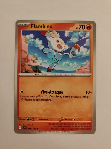 Carte Pokémon - Flambino 026/142 - Courrone Stellaire EV07 | eBay