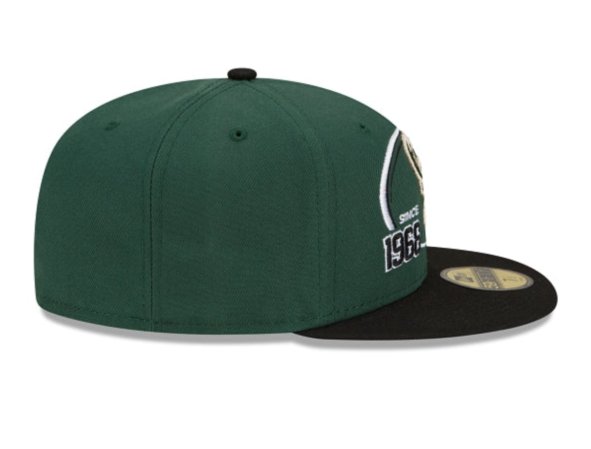 New Era Milwaukee Bucks 2 Tone Hoops 59FIFTY Fitted Hat Cap Size 7 1/4 ...
