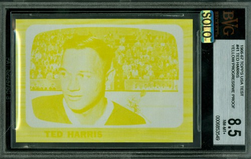 1966-67 TOPPS LOA TEST # 41 TED HARRIS PROOF BGS 8.5 MAC SOLO FINEST ...