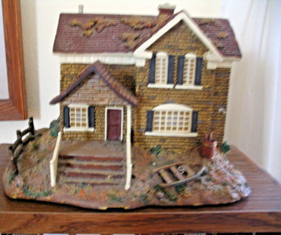 Terry Redlin 2001 Hawthorne Village Riverside Farmhouse Autumn Village ...