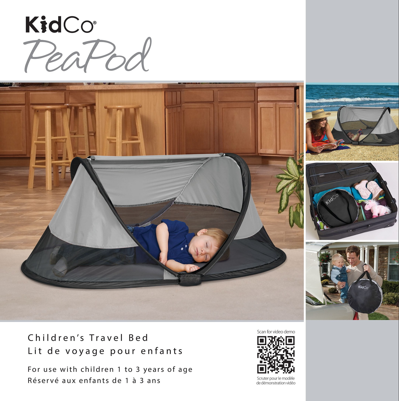 KidCo+P3012+Peapod+Infant+Travel+Bed+Midnight+2day+Delivery for sale ...
