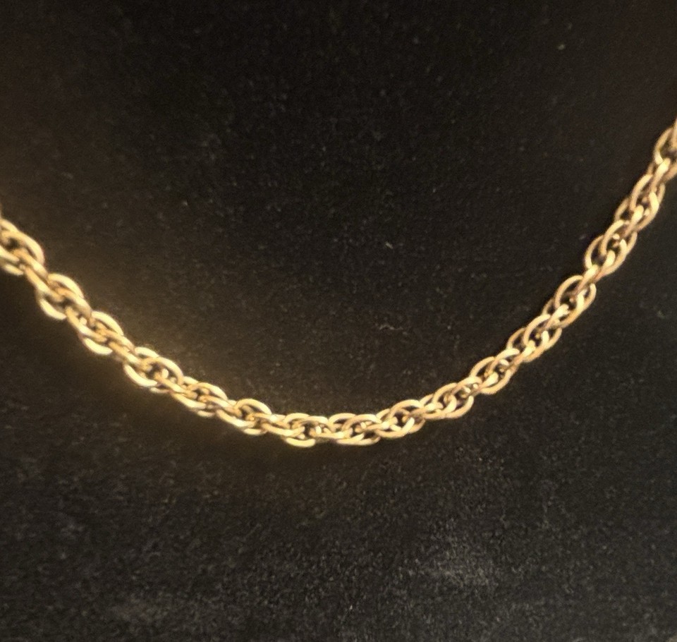 Vintage 1/20 12K Gold Filled Rope Chain Necklace 28 inches 17.74 grams ...