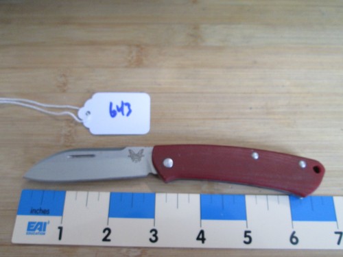 #643 Red G10 Benchmade 319 Proper S30V USA Slipjoint Knife | eBay