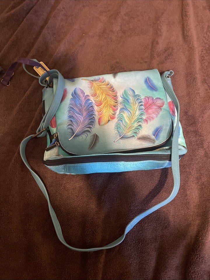 Pocketbook Anushhka Hand Painted Feather Design | eBay