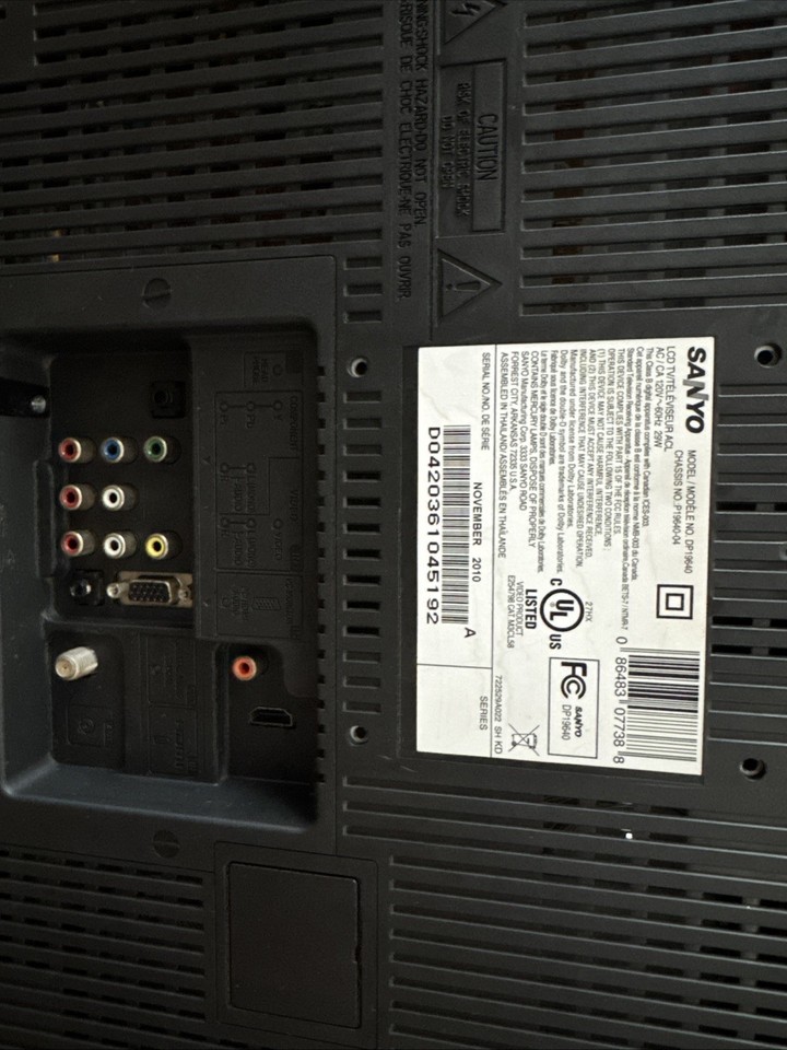 Sanyo DP19640 19" 720p HD LCD Television 86483077388| eBay