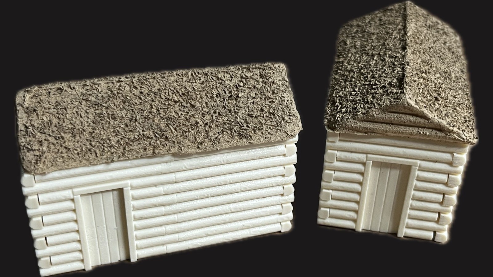 1/72 Scale Thatched Roof Log Cabins Terrain Model – Farm Country ...