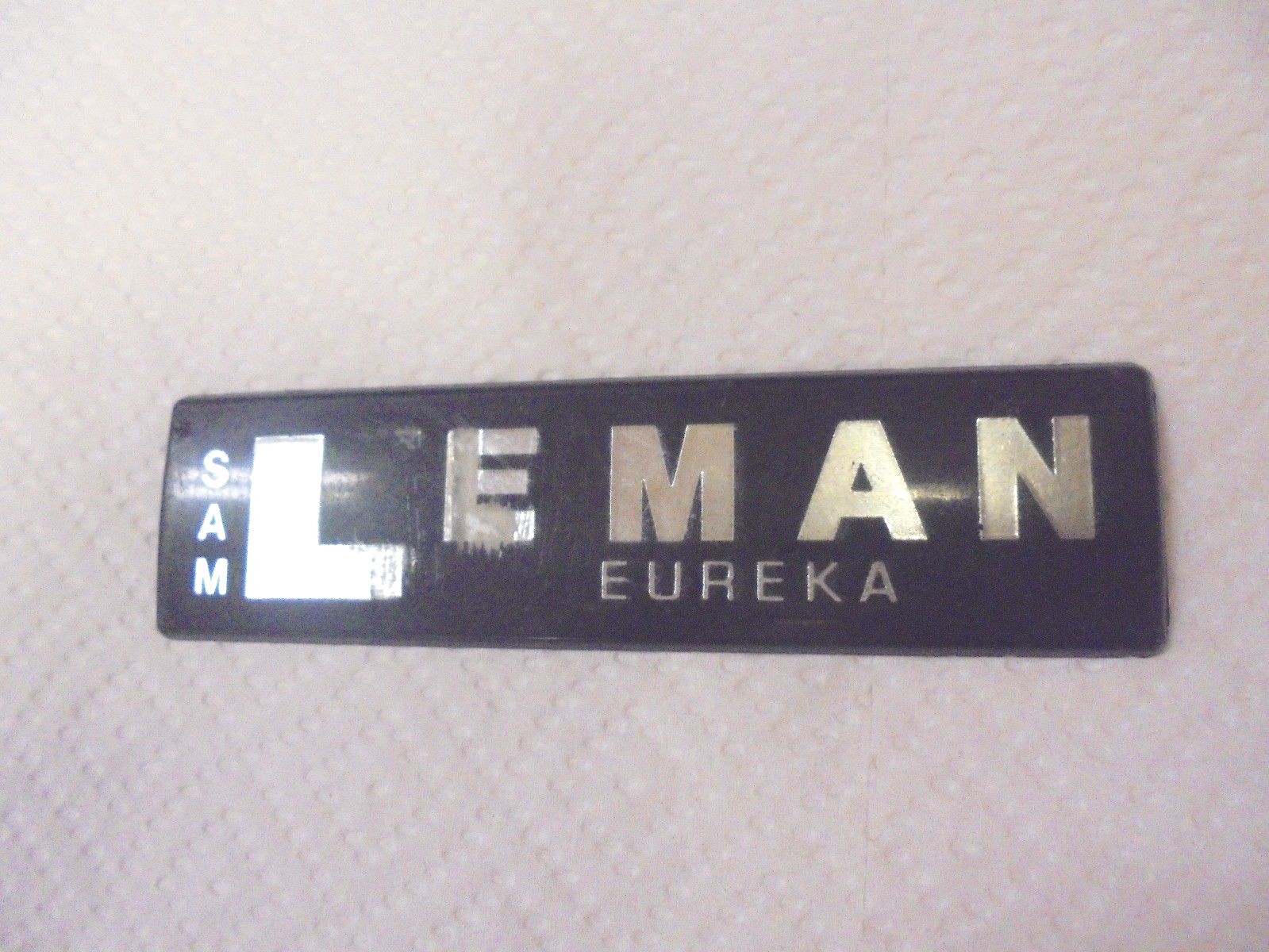 plastic automobile dealer emblem sam leman eureka illinois chevrolet ...