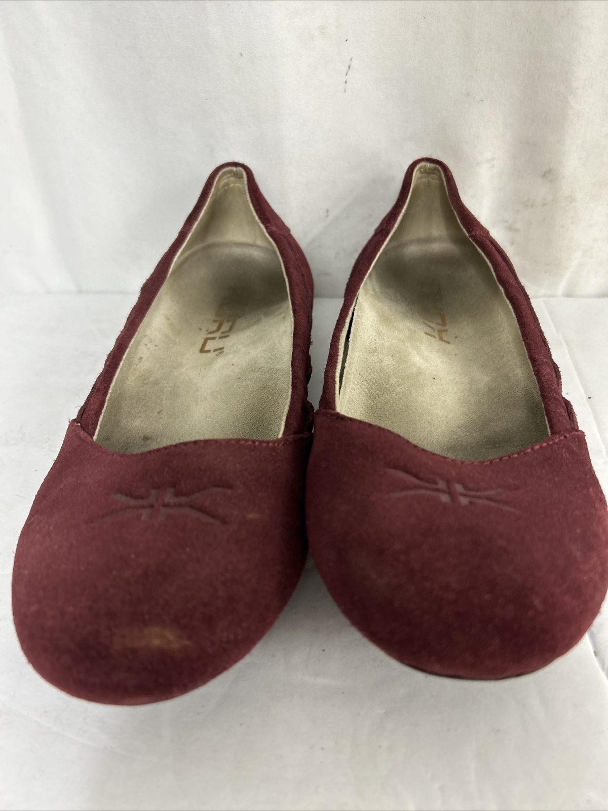 KURU Shoes Maroon Suede Slip on Flats Comfort Loafer 201801 Womens Size ...
