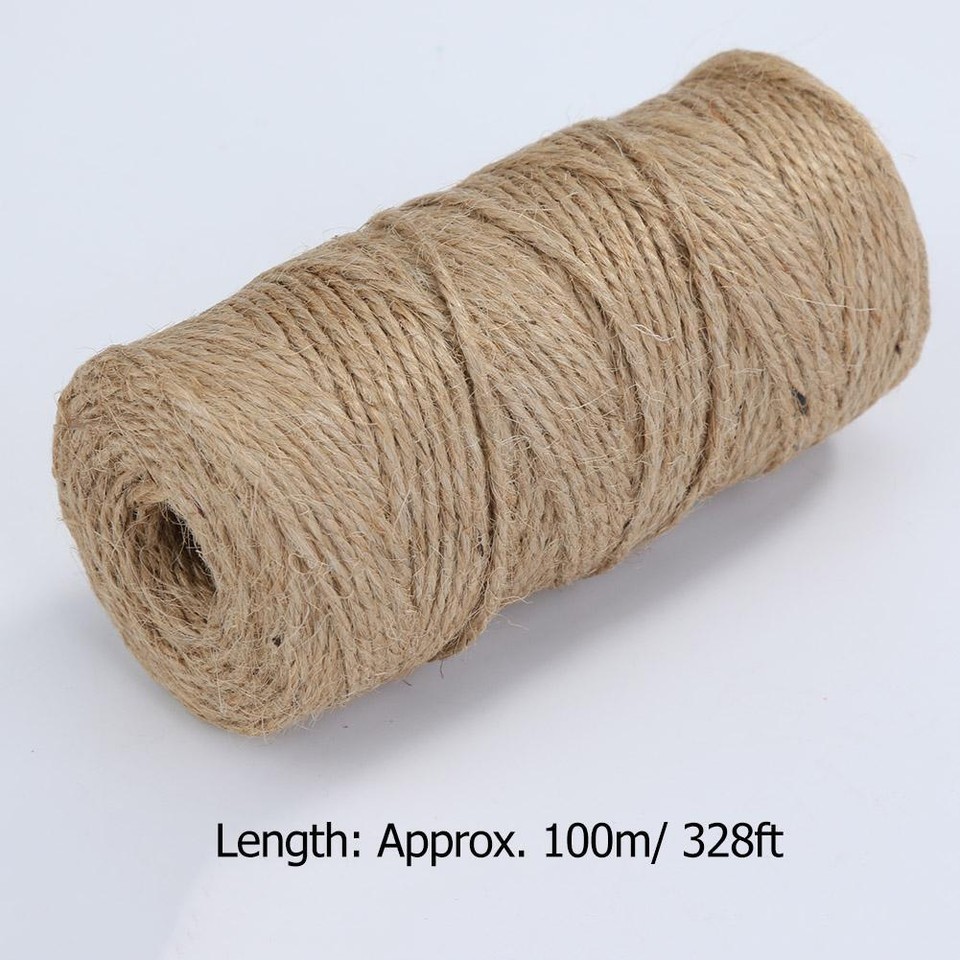 100m/roll Natural Hemp Rope Jute Twine Burlap String Wrapping Cords ...