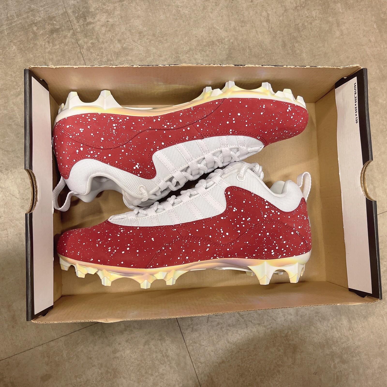 Nike Jordan 10 University of Oklahoma Sample Football Cleats Size 10.5 ...