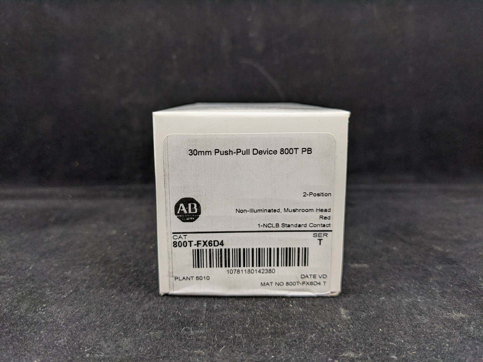Allen Bradley 800T-FX6D4 30.5mm Type 4/13 2 Pos. PB-Non-Illum Mushroom ...