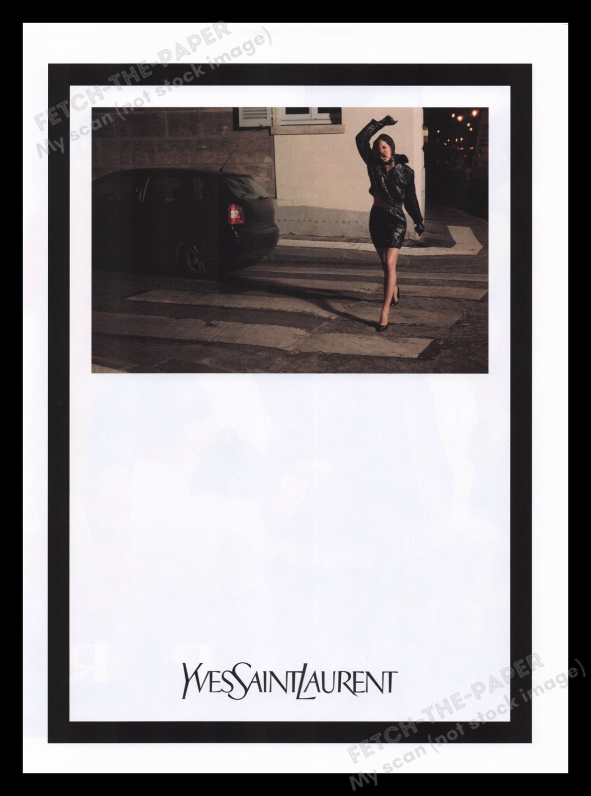 Yves Saint Laurent 2000s Print Advertisement Ad 2007 Legs Crosswalk ...