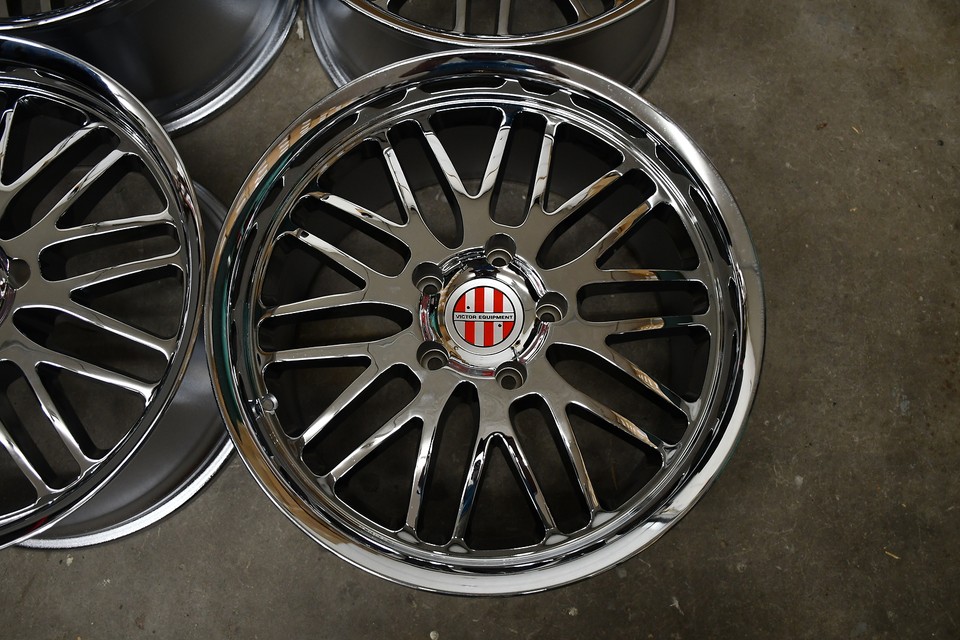 Set 4 19x11 Victor Equipment Lemans Chrome Wheels 5x130 52mm Rims | eBay