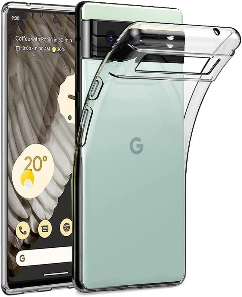 For Google Pixel 8 Pro 7A 6A Case, Clear Silicone Phone Cover + Screen ...