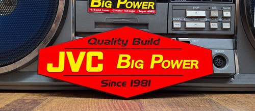 3D Printed Sign - Red & Yellow "Big Power" JVC RC-M90 Stereo Boombox ...