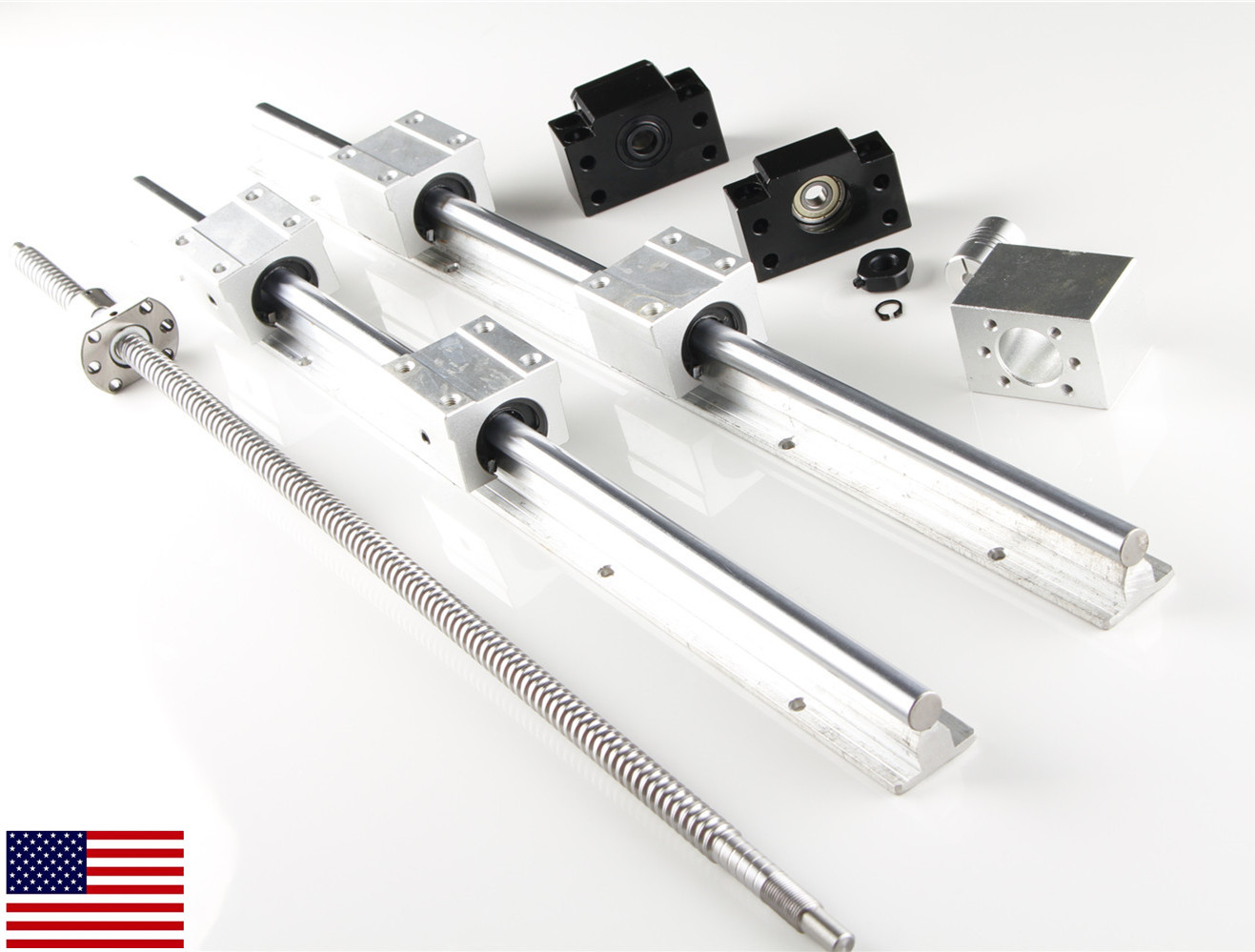 16mm SBR16 Linear Rail Guide Set + SFU1204 Blallscrew Kit For CNC 3D ...