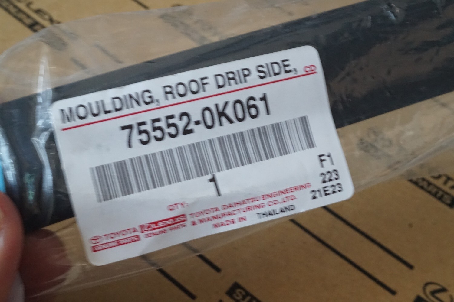 755520K061 Genuine Toyota Moulding Roof Drip Side Finish LH 75552-0k061 ...