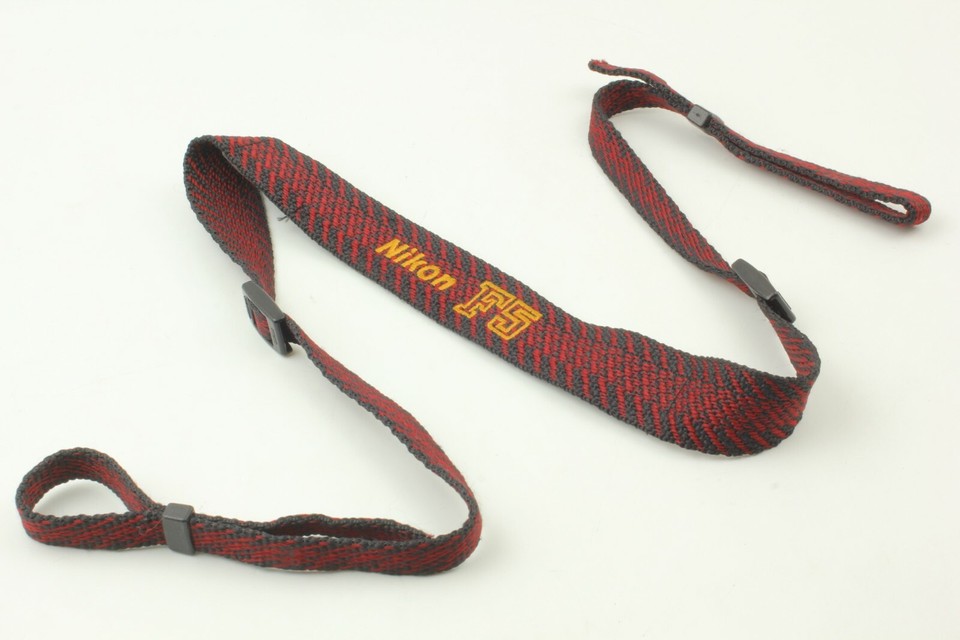 [N Mint] Nikon F5 genuine/original Burgundy/Gold Camera Neck Strap ...