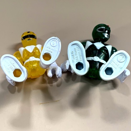 2pcs Imaginext Power Rangers Yellow Green Ranger Translucent Battle ...