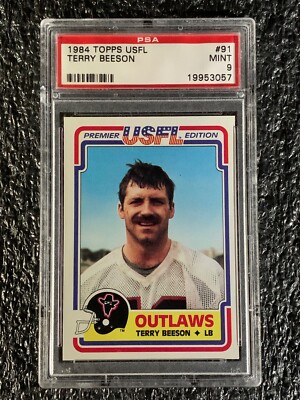 1984 Topps USFL Football #91 Terry Beeson PSA 9 | eBay