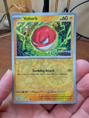 Pokemon Professor Program stamped promo Voltorb MEW 151 Collection 100/ ...