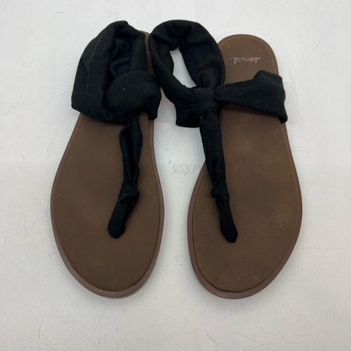 Sanuk Women Yoga Sling Ella LX - Black brown sandals lightweight yoga ...