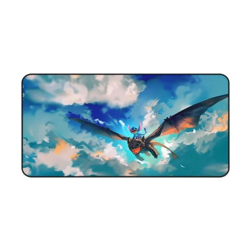 Disney Funny Stitch And Toothless Disney Friends MousePad Deskmat ...
