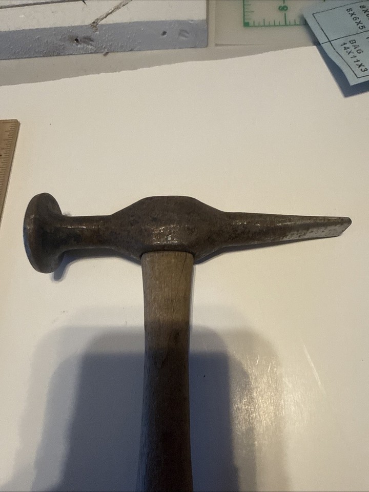Vintage Unknown Auto Body Hammer Wood Handle | eBay