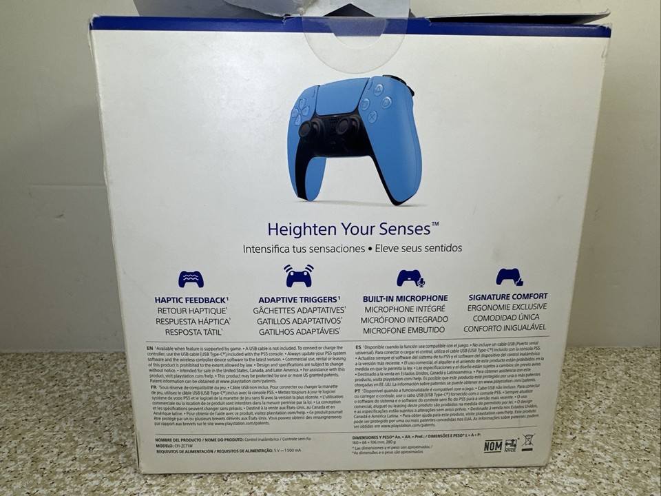 PlayStation 5 Dual Sense Wireless Controller Starlight Blue (CFI-ZCT1W ...